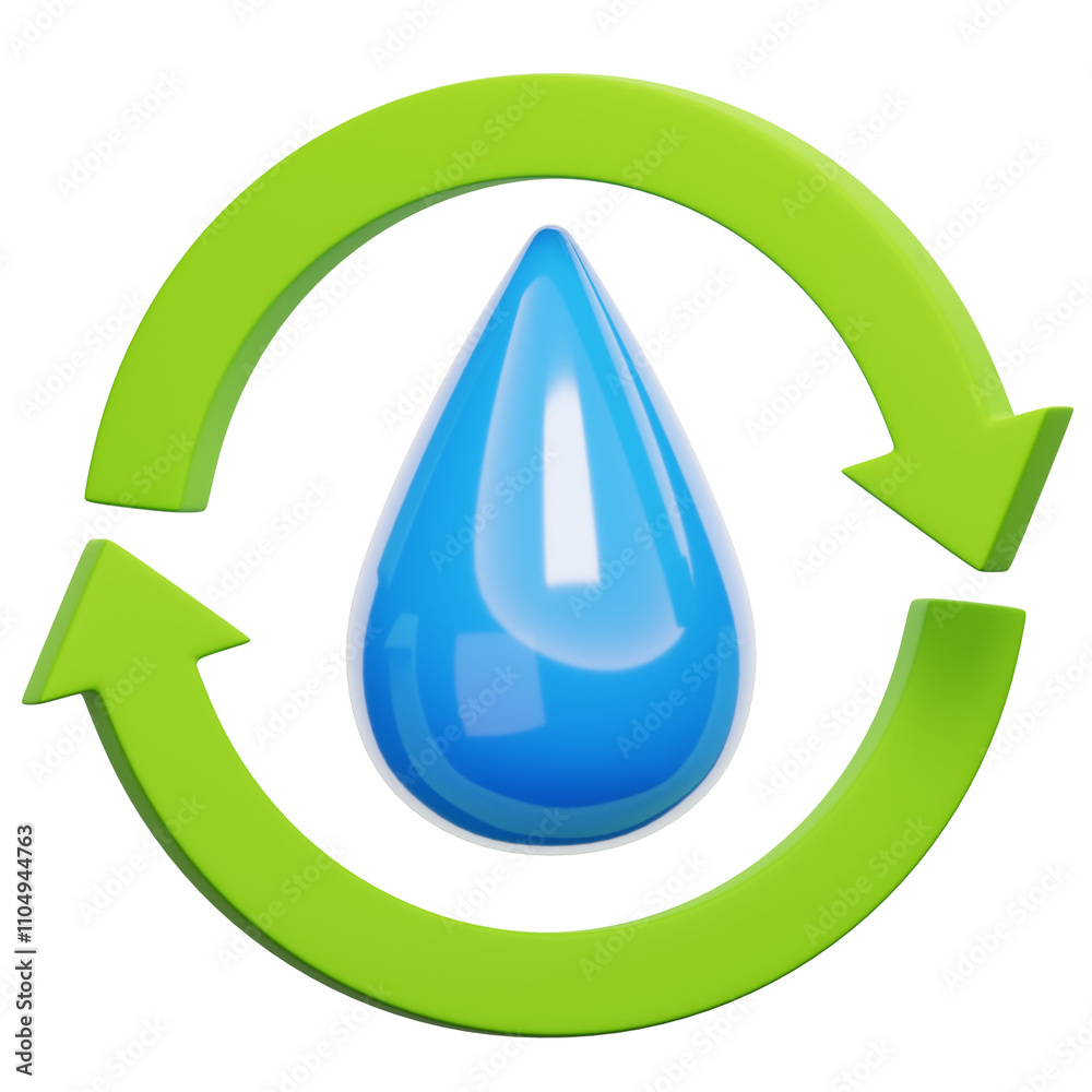Water Conservation Symbol: A simple yet powerful illustration of a blue ...