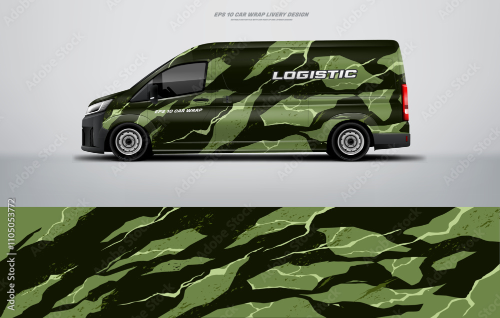 Sporty racing big van wrap car wrap livery design foe universal medium ...