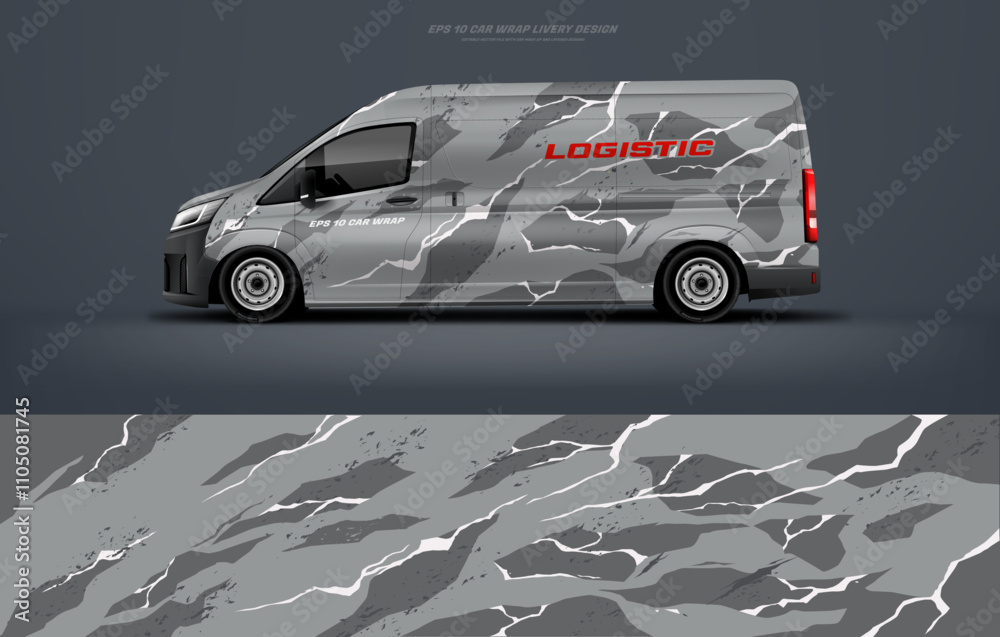 Sporty racing big van wrap car wrap livery design foe universal medium ...