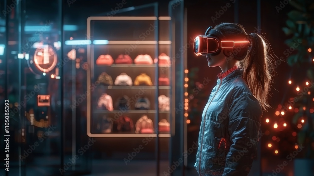 Futuristic virtual reality popup shop experience immersive retail ...