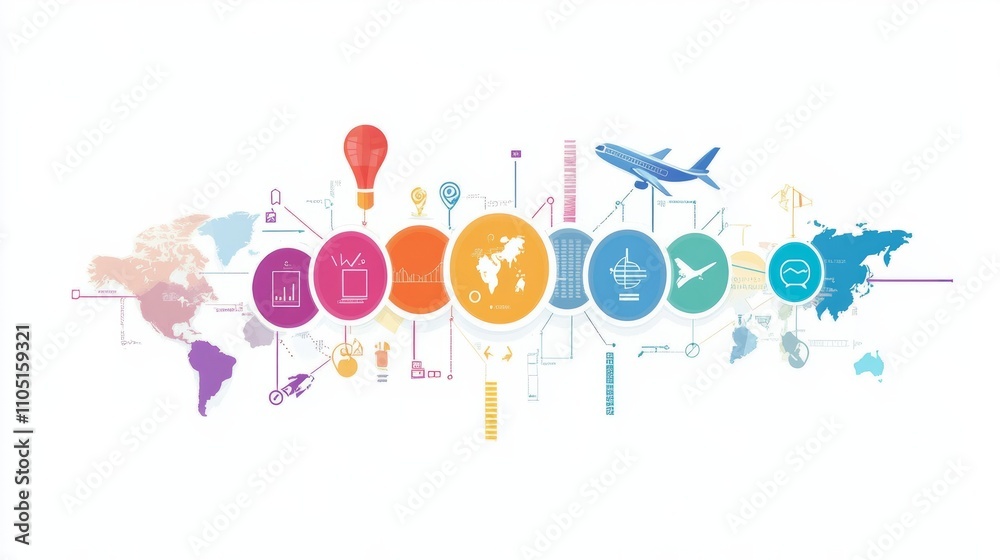 Vector art depicting a timeline of business growth, from startup to ...