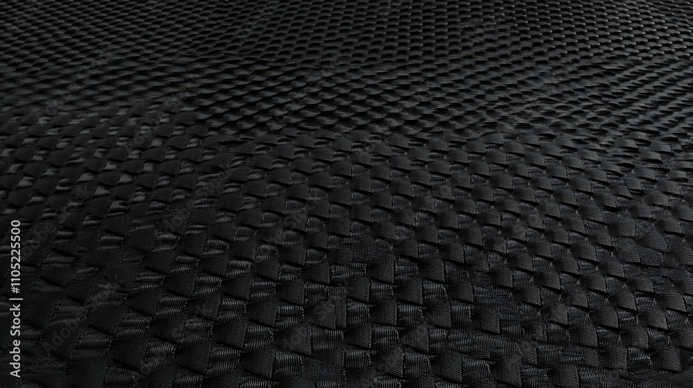 a large fabric swatch in perfect top view with even lighting of black ...