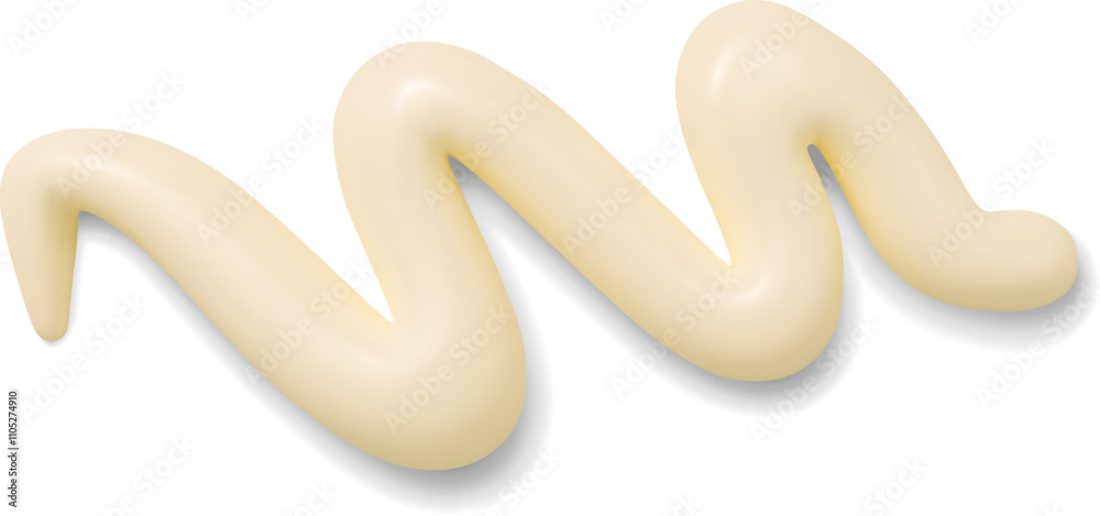 Mayonnaise sauce splash, smooth, creamy swirl of culinary condiment ...