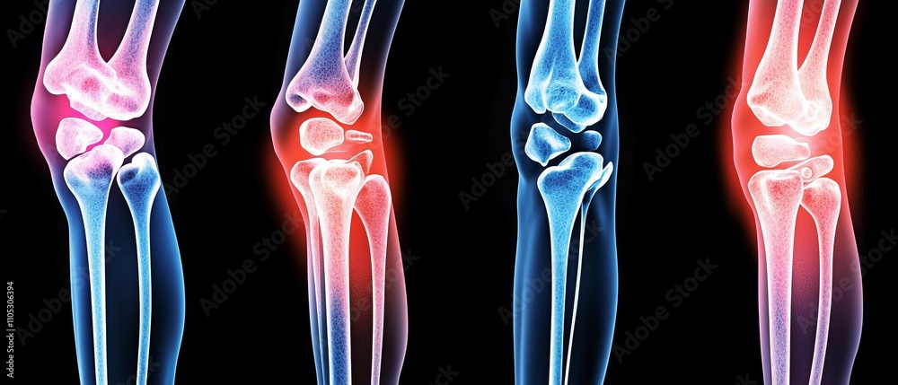 Knee joint health analysis medical research facility infographic ...