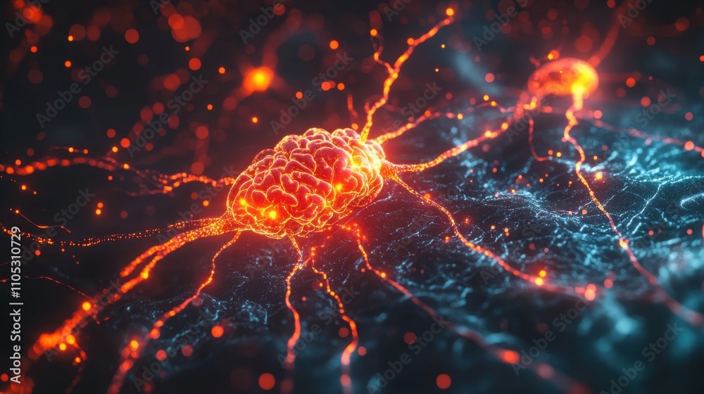 Diagram of motor neurons highlighting the pathways controlling ...