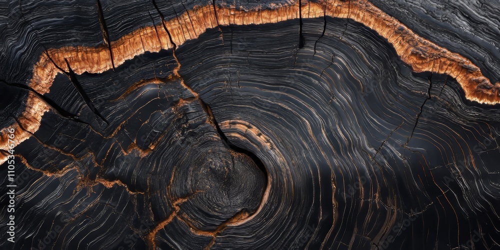 Cross section of black ebony wood, known for its incredible hardness ...