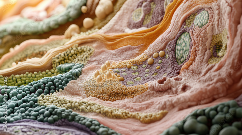 Intricate Microbial Structures Under a Microscope: A Stunning Visual of ...