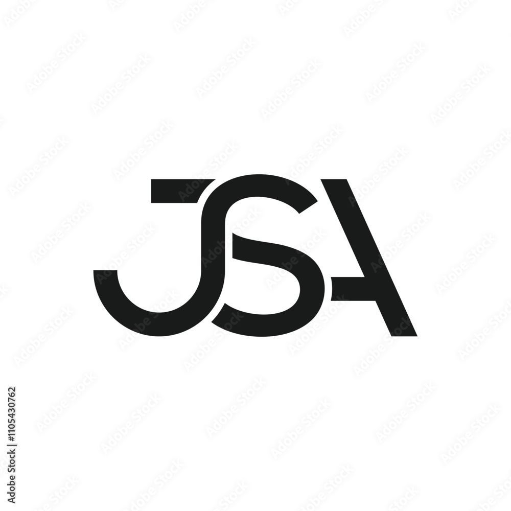 initial letter JSA logo design inspiration Stock Vector | Adobe Stock