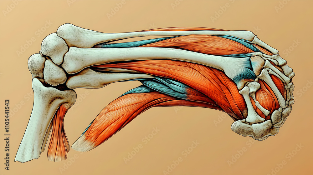 Ilustración de Stock Detailed Anatomical Illustration of Hand Muscles ...