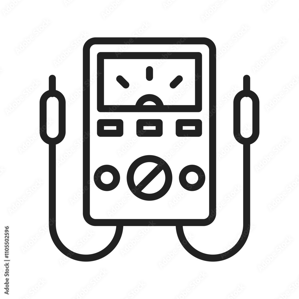 Voltmeter Icon vector image. Suitable for use on web apps, mobile apps, and print media. Stock ...