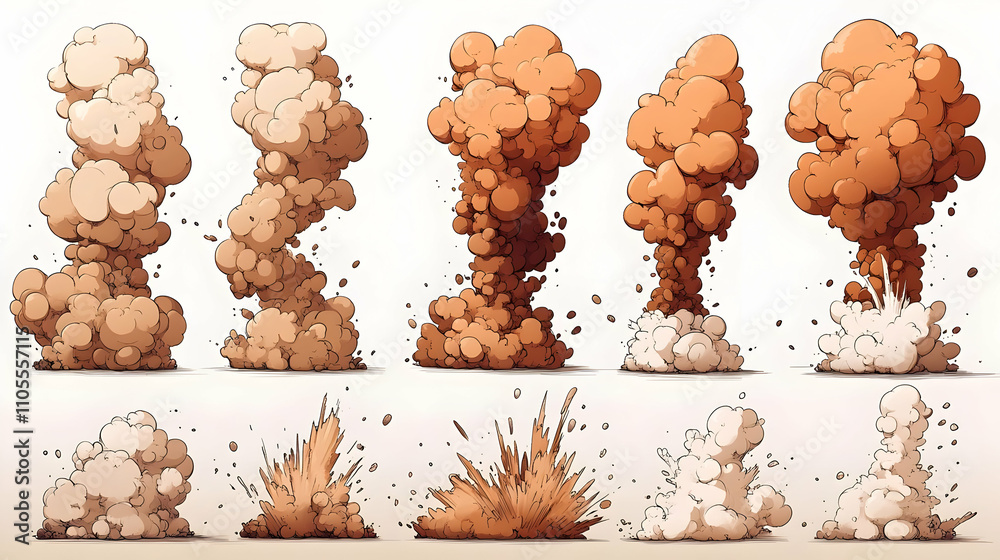Cartoon Explosion Effects: Animated Dust Clouds & Bursts for Games ...