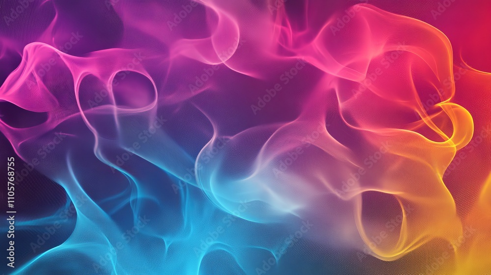 Vector halftone smoke effect. Vibrant abstract background. Retro 80's ...