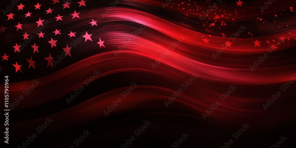 Ilustración de Stock Rippling patterns of red and black create a ...