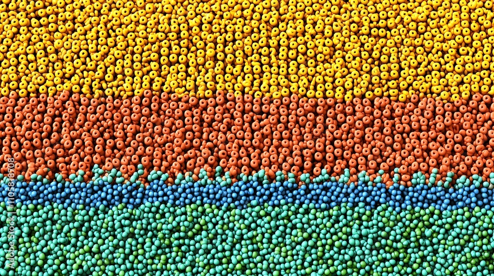 Microscopic view of skin cells in the epidermis, showing layers of ...