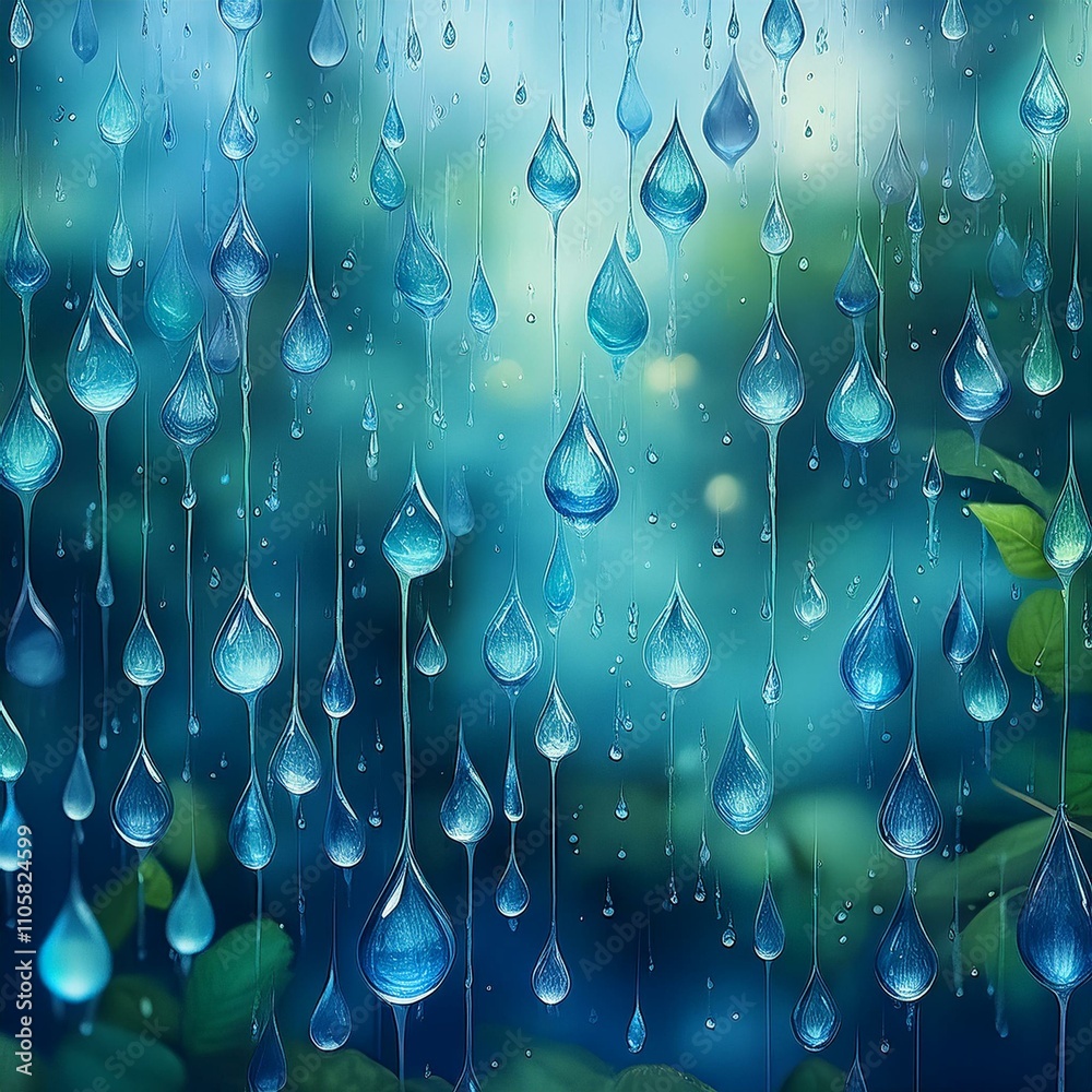 rain drops background wallpaper template graphic resource Stock ...