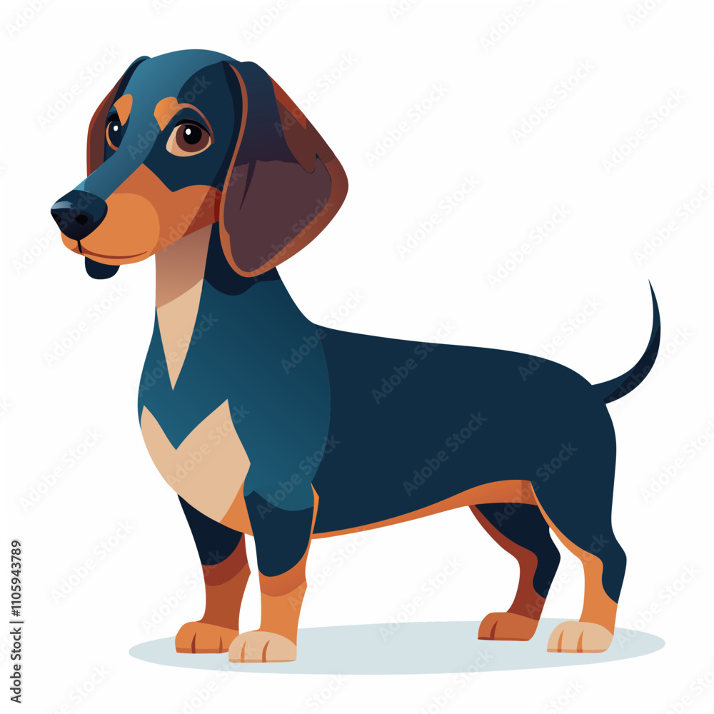 This digital product features a miniature American Crew dog, known for ...