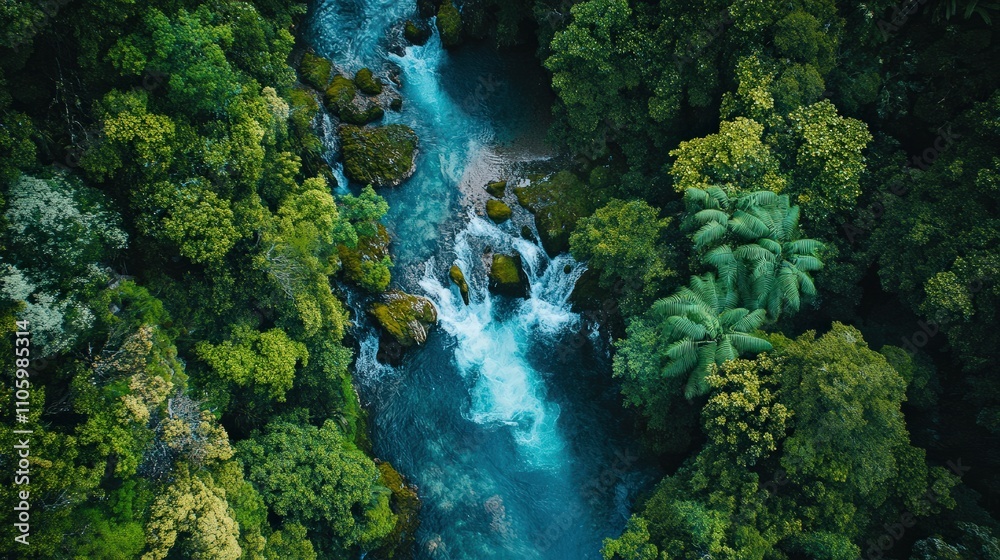 Vibrant ad campaign featuring lush forests and crystal-clear rivers ...