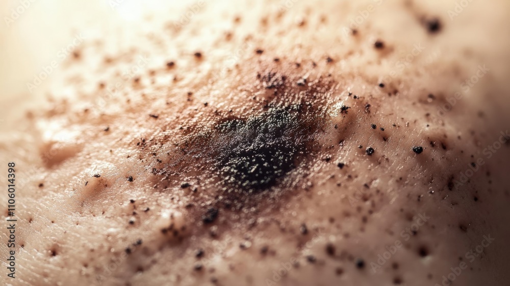 Melanoma - Dangerous Nevus on Skin. Cancerous Growth, Abnormal. Biopsy ...
