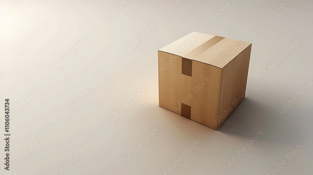 Package Cardboard Box Isolated on White Background, Durable and ...