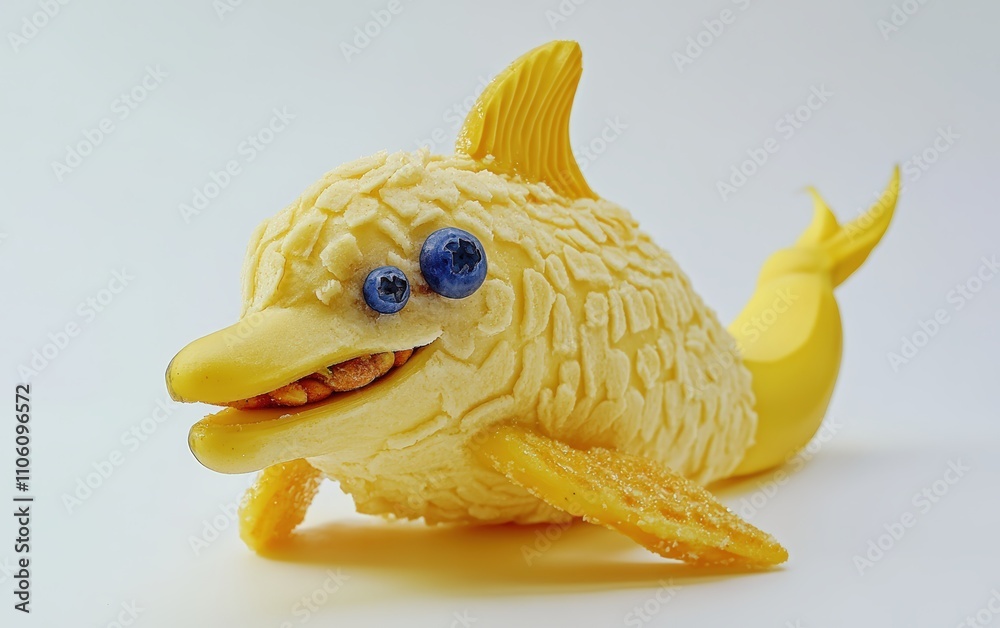 Banana Dolphin â?“ A dolphin created from a banana, with a blueberry ...