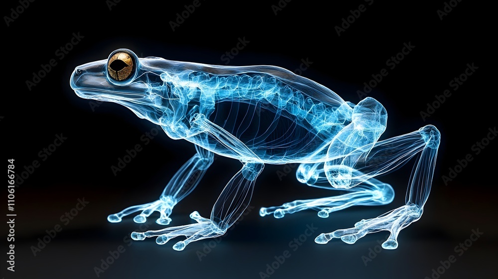 Frog Leg X Ray Revealing Skeletal Structure and Jumping Adaptations ...