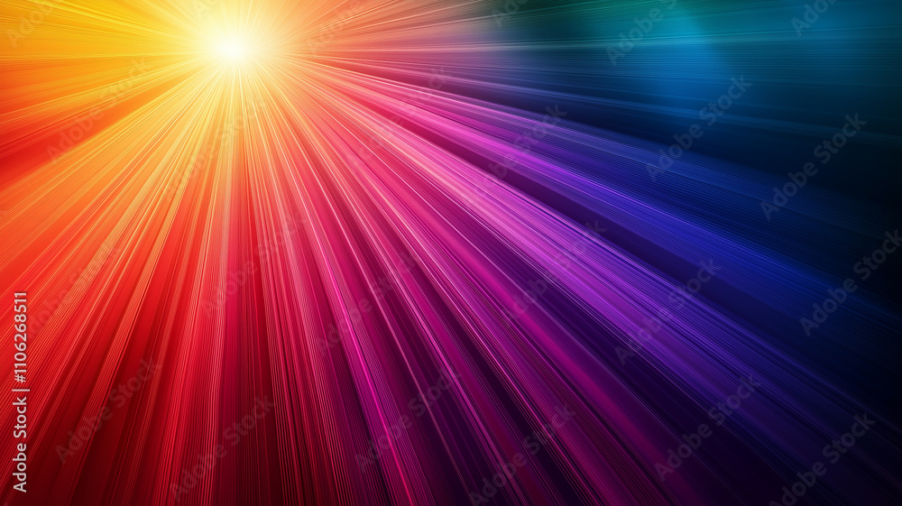 Rays digital illustration. Sunburst background. Rays diverging from a ...