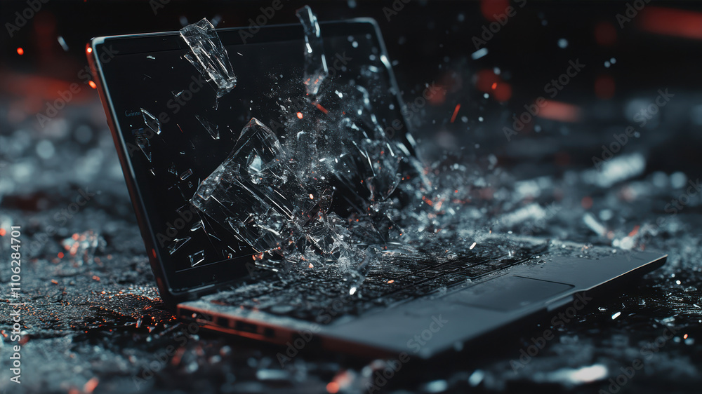 Laptop Shatters Spectacularly Under the Force of a Sledgehammer in a ...