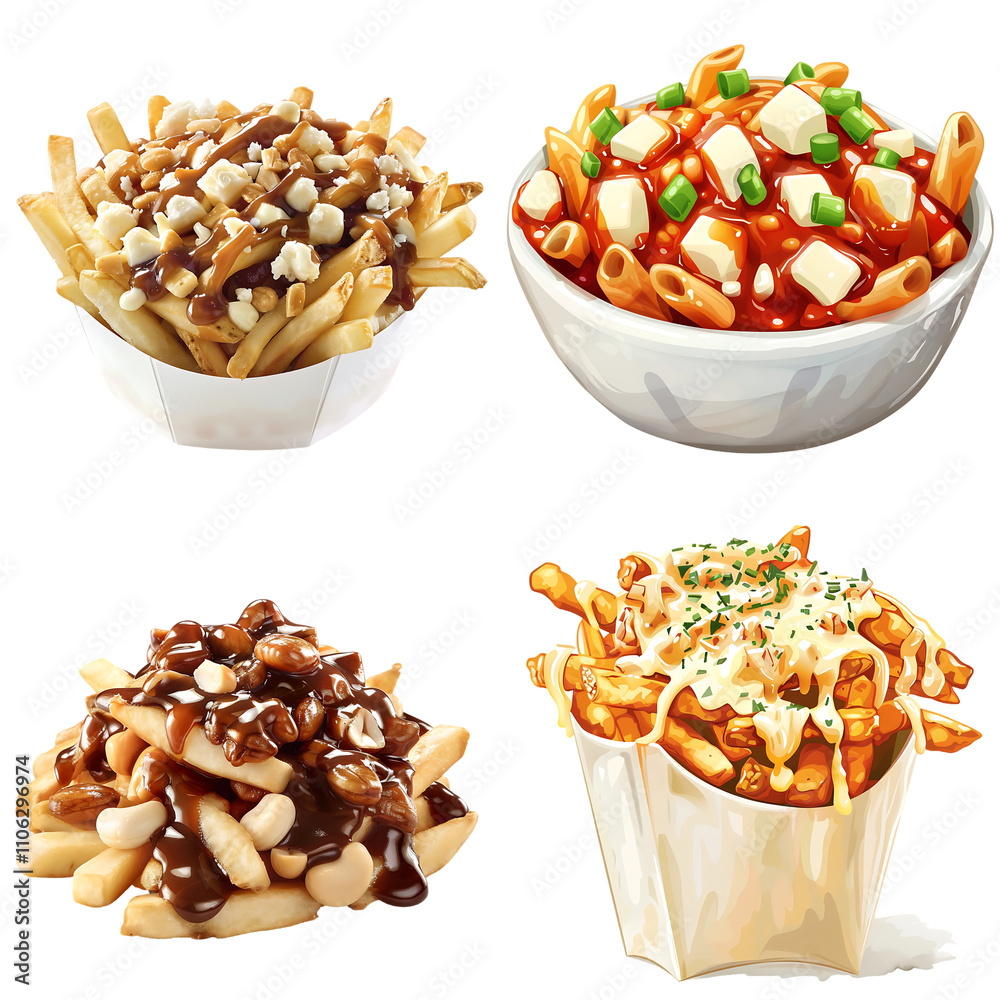 poutine isolated on transparent background Stock Photo | Adobe Stock