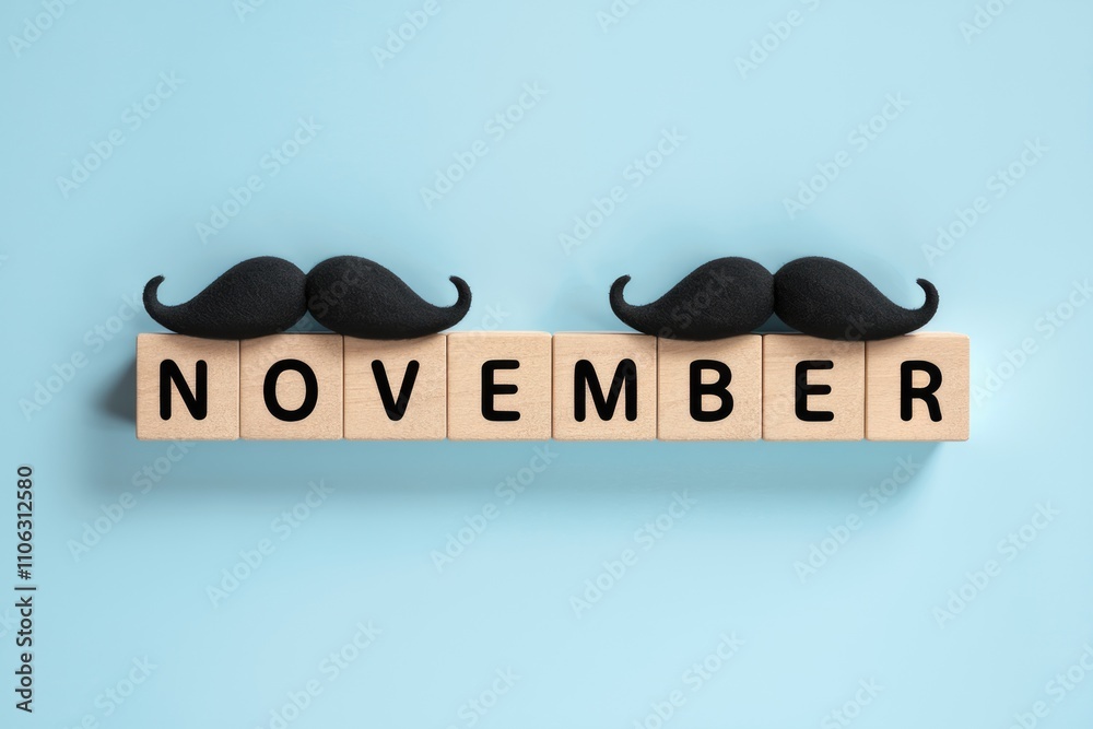 November's Movember awareness campaign symbolized by mustaches on ...