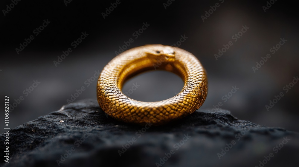 mythological symbolism, ouroboros coil around a stoic axiom symbolizing ...