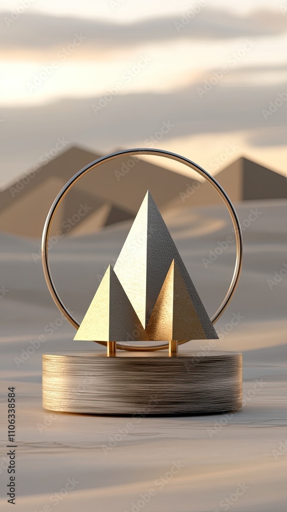 A striking 3D wireframe mesh in the shape of a circle rests in the ...