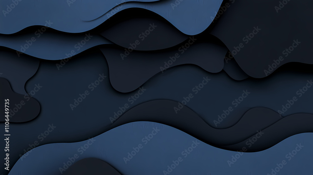 Midnight blue to obsidian black color gradient kraft paper grainy rough ...