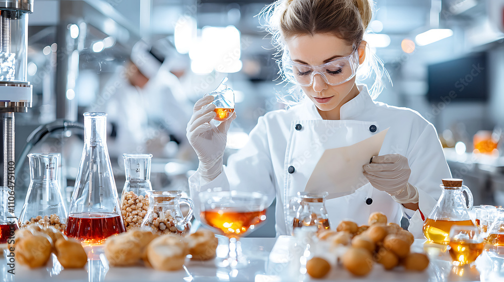 Food safety inspection team analyzing samples in laboratory setting ...