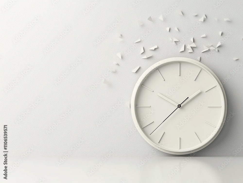 Midnight moment a detailed and clean bright clock face signaling the ...
