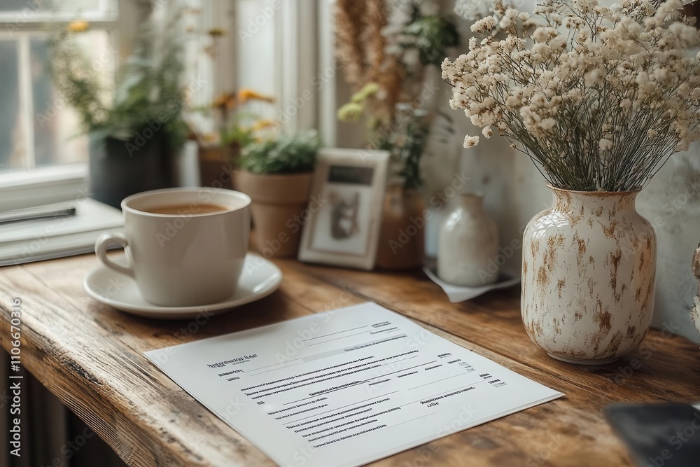 online registration form with elegant design elements, featuring soft ...