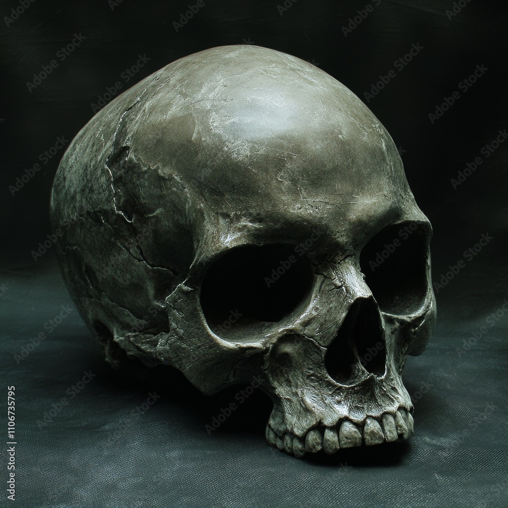 Dark Academia Skull: A meticulously detailed human skull model ...