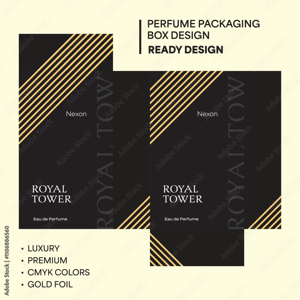 Luxury Perfume Packaging Box Design – Elegant and Sophisticated, Royal ...