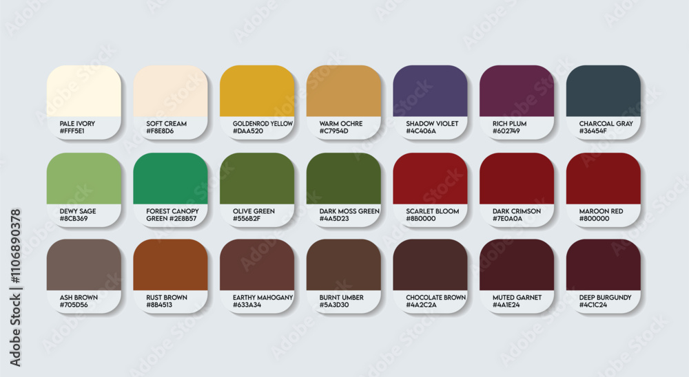 Titan Arum Flower Color Palette, Titan Arum Flower Color Guide Palette ...
