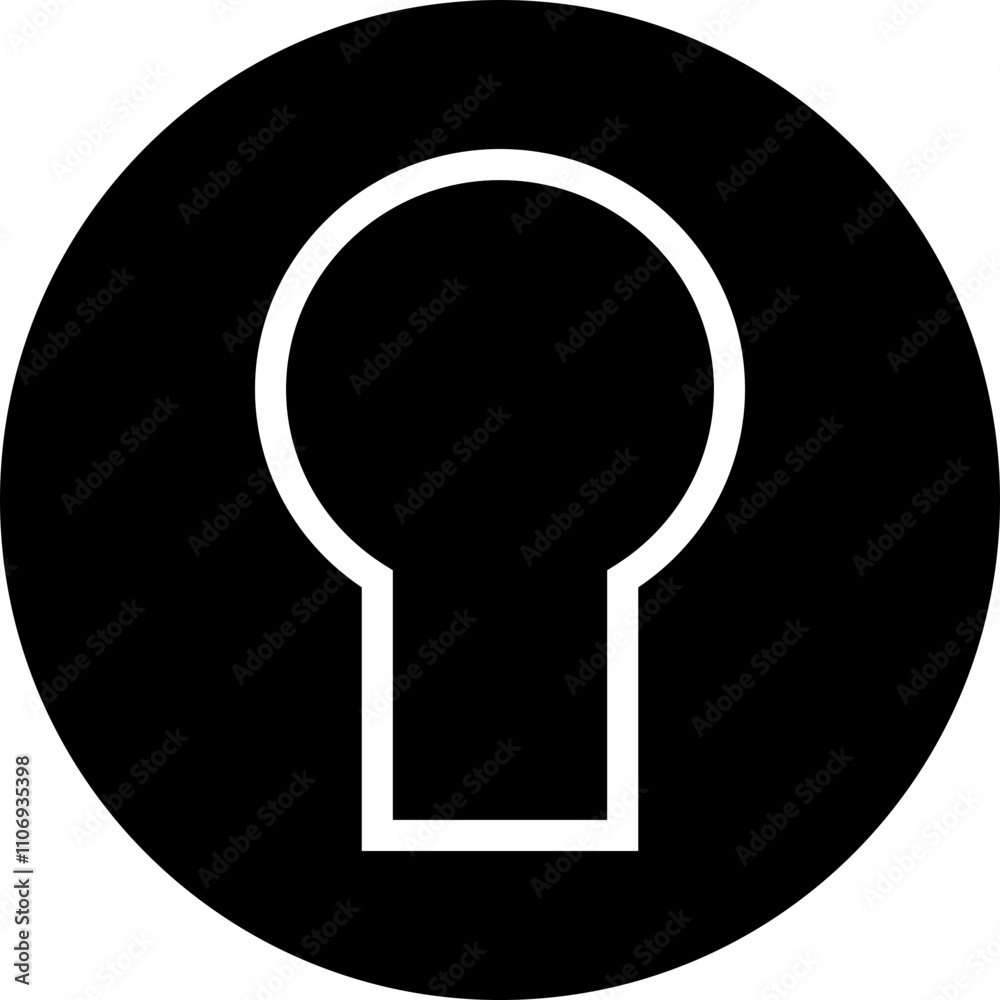 Door key hole icon. Security protection concept in trendy outline style ...