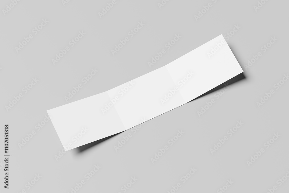 Tri-fold brochure mock-up. Blank brochure white template paper on ...