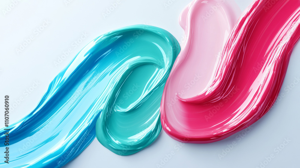 Toothpaste smear texture. Cosmetic gel swatch isolated on transparent ...