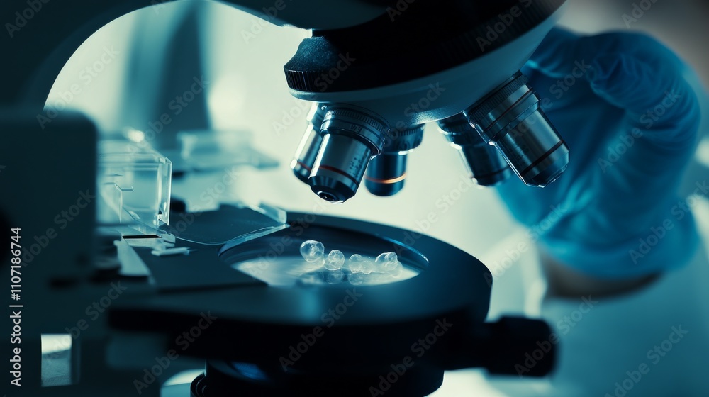 A reproductive biologist conducting in vitro fertilization (IVF ...