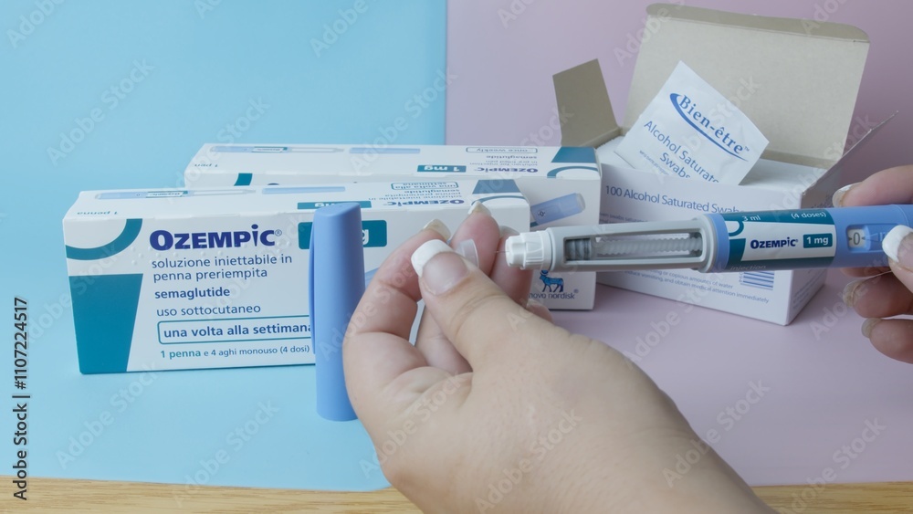 Qawra, Malta - 01.11.2024 - Semaglutide, ozempic injector pens and ...