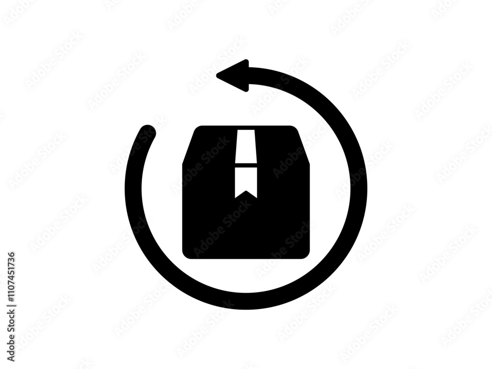 return icon send back package, icon flat style pictogram for ui or ux ...