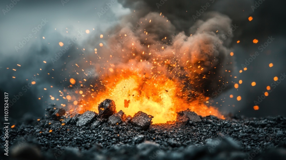 Volcanic eruption remote location explosive phenomenon harsh ...