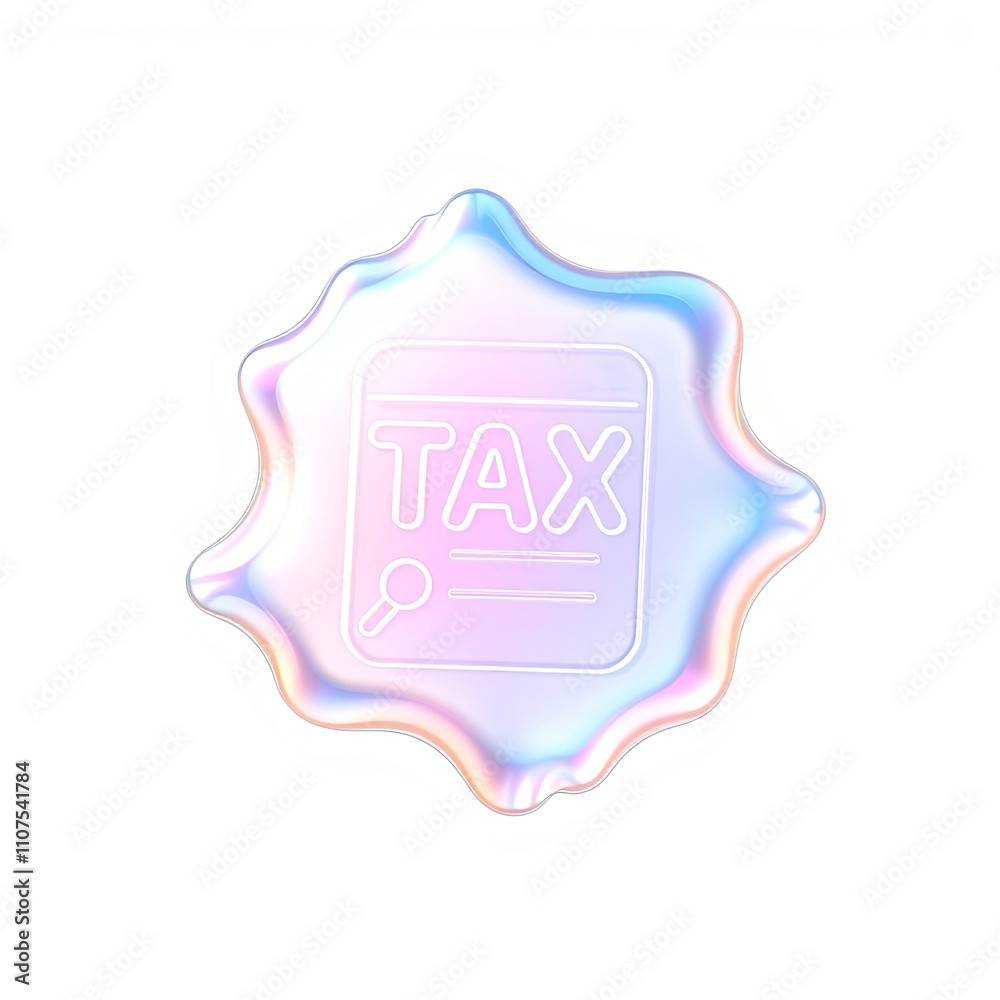3D Enchanting Online Tax Filing Icon with Morphing Shapes for ...