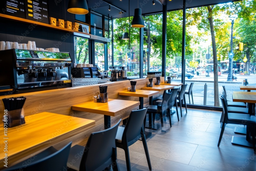 A restaurant branding showcased on signage, menus, and staff uniforms ...