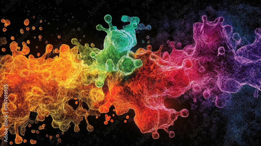 Cellular immunity and resistance adapting in real-time, showcasing the ...