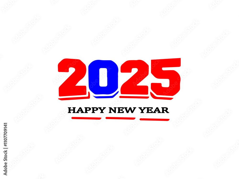 Collection of 2025 numbers design template. 2025 New Year logo text ...