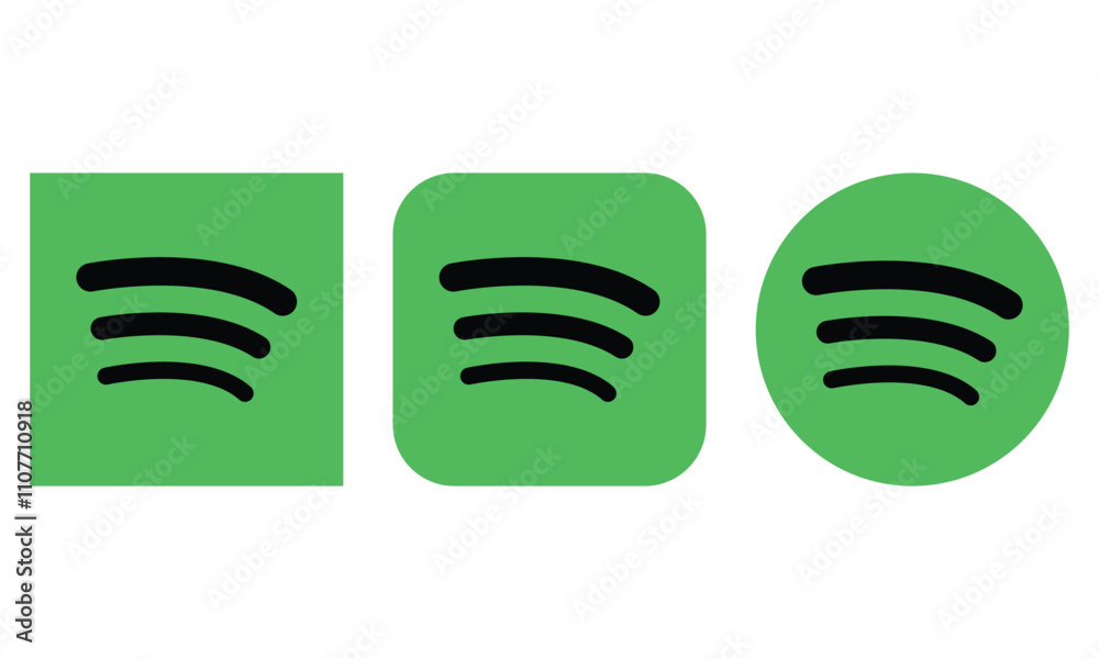 New Spotify icon set. Spotify new icon, Spotify logo png, flat icon ...